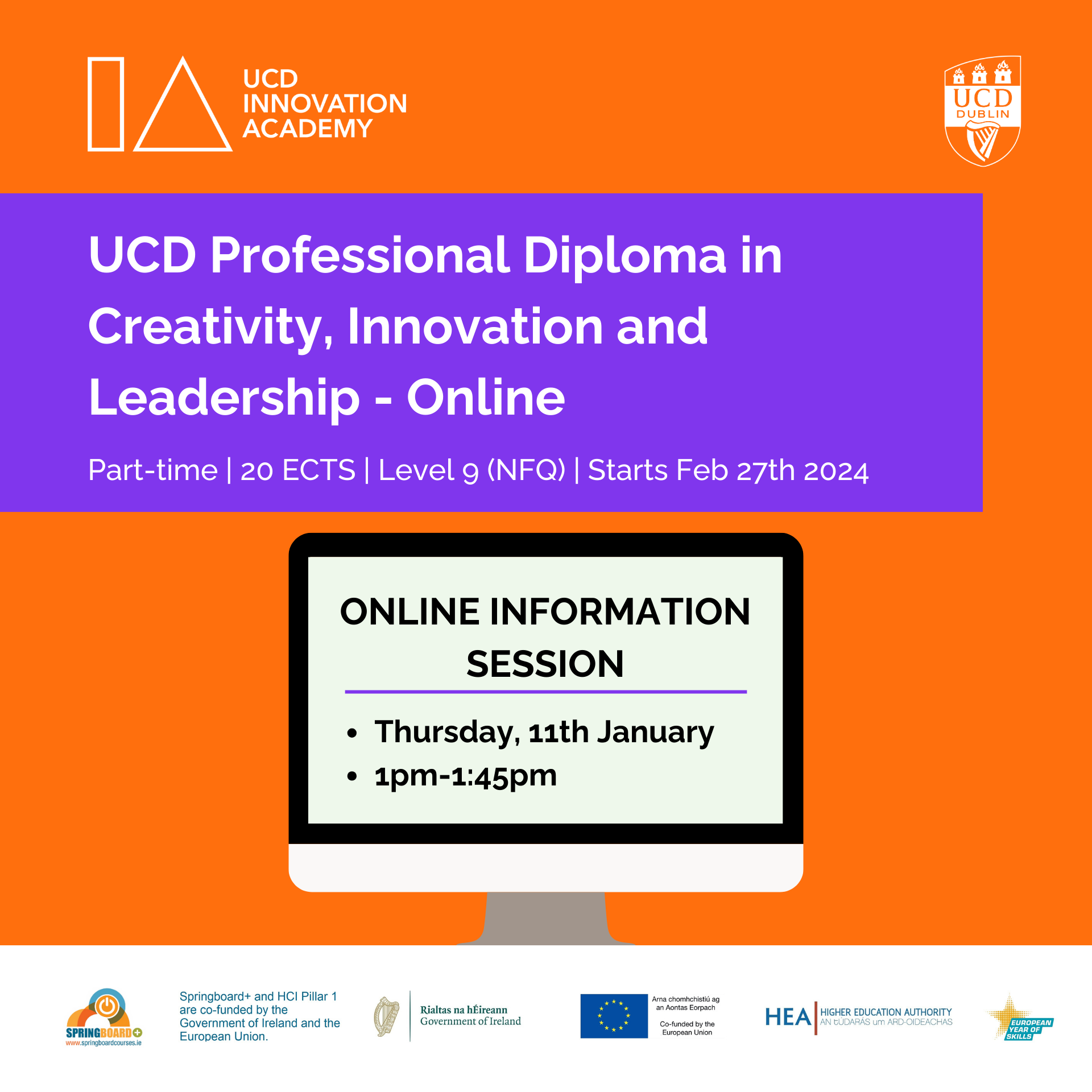 Learn with us UCD Professional Diploma in Creativity, Innovation and ...