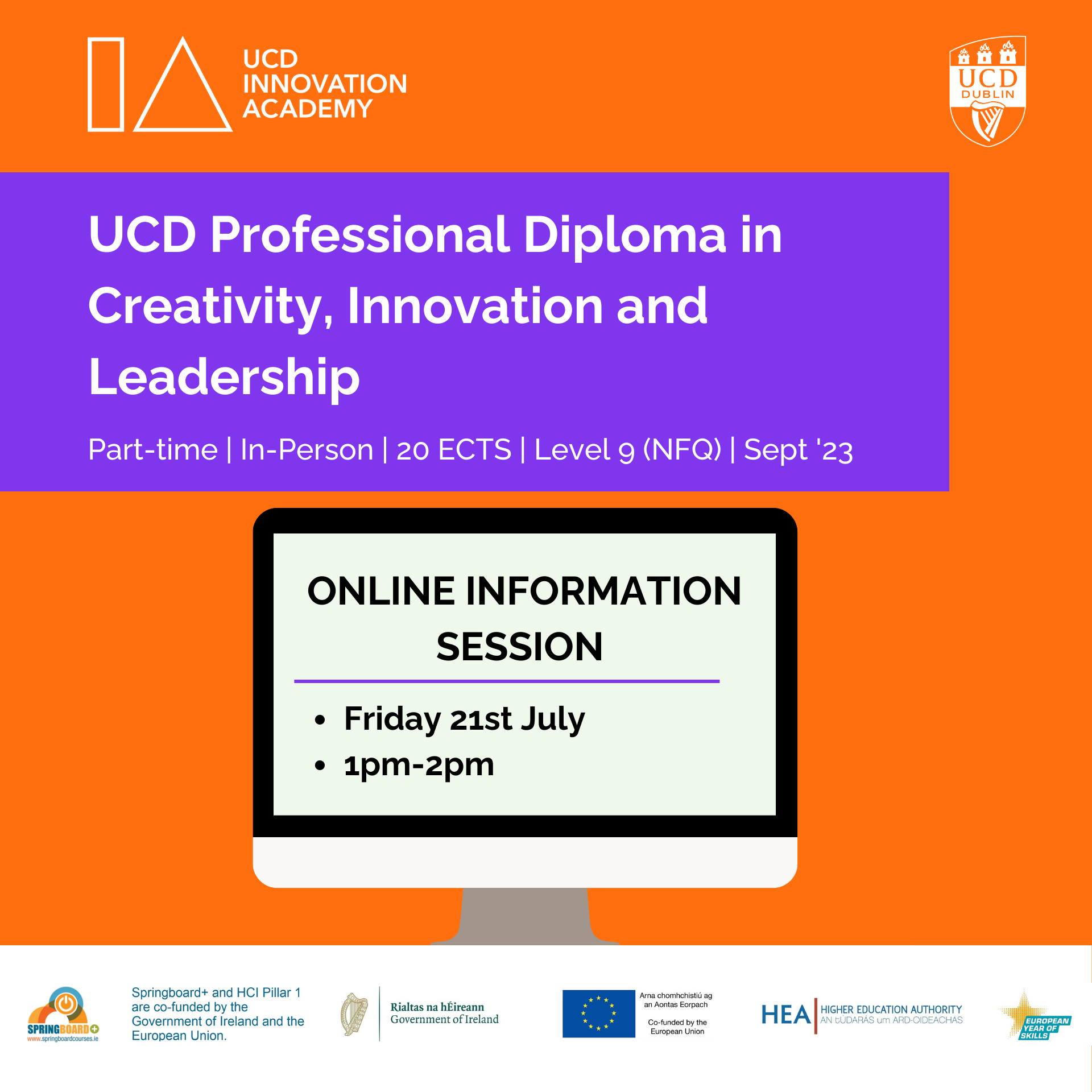 Online Information Session: Creativity, Innovation and Leadership